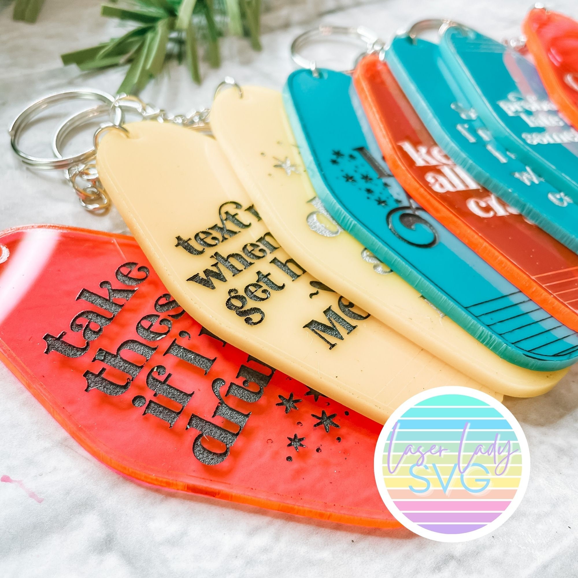 Hotel Keychain Laser File, Keychain Svg, Key Chain Svg, Motel Keychain ...