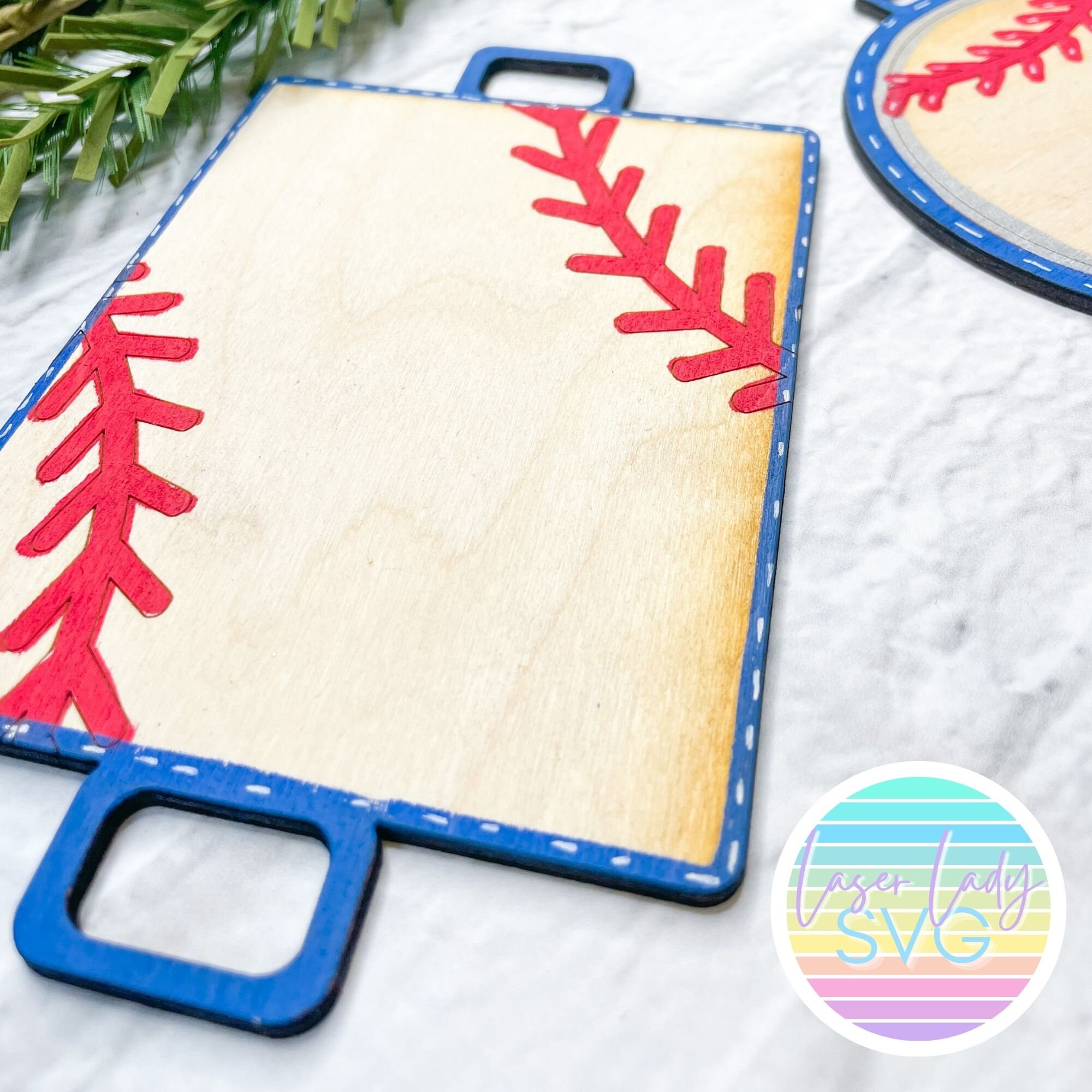 Baseball Bag Tag SVG, Baseball Svg Laser File for Glowforge, Baseball ...