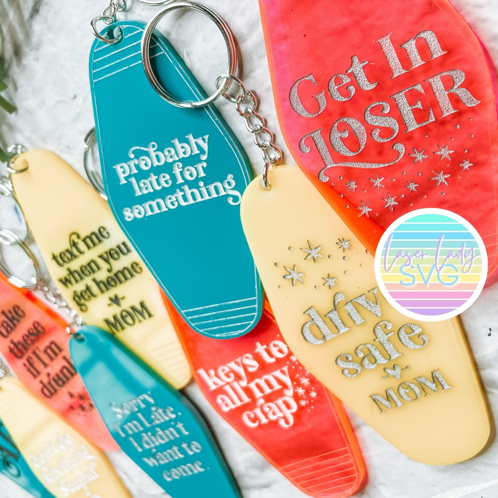 Hotel Keychain Laser File, Keychain Svg, Key Chain Svg, Motel Keychain ...
