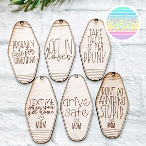 Hotel Keychain Laser File, Keychain Svg, Key Chain Svg, Motel Keychain ...