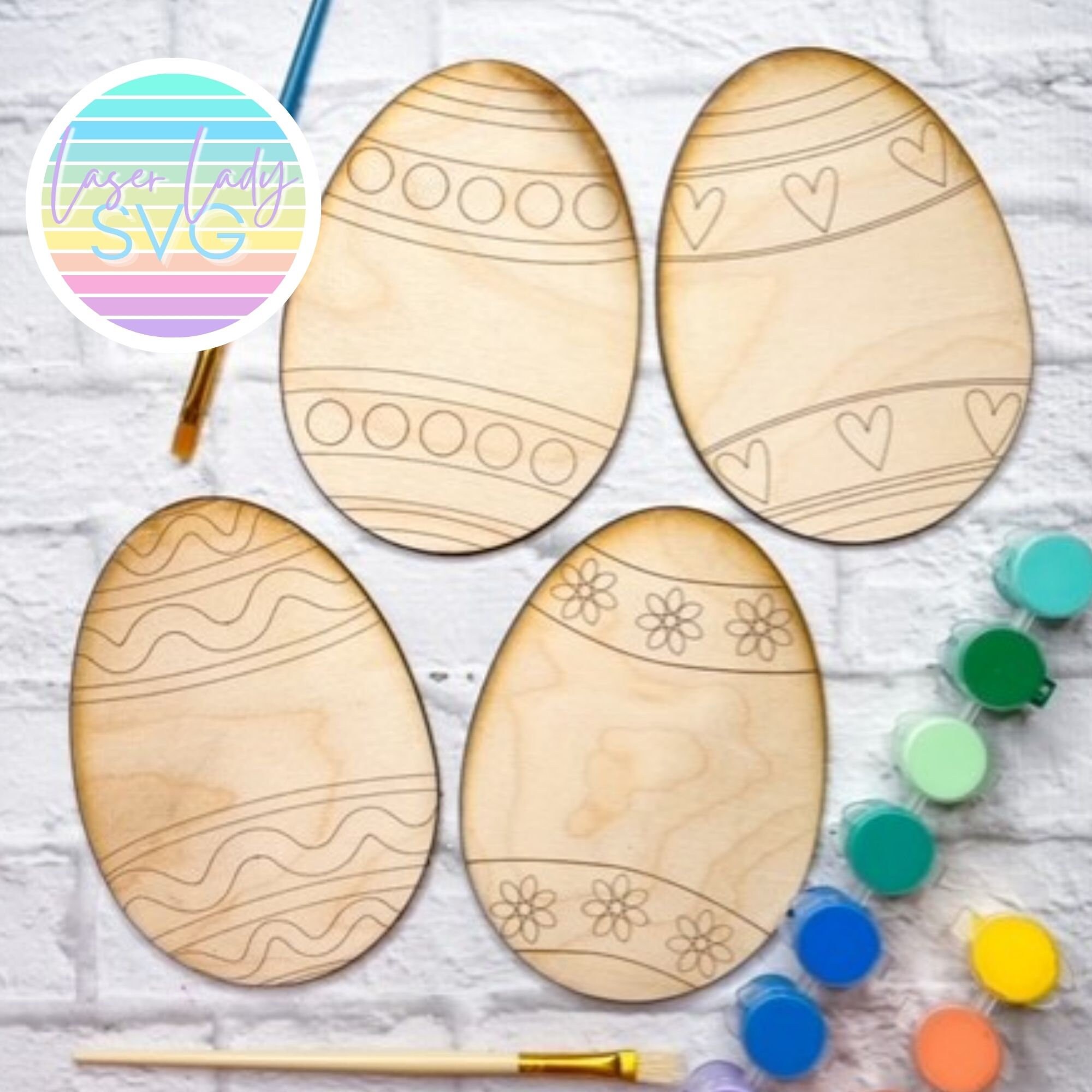 Easter Egg Paint Kit SVG Digital Download, Glowforge Laser Cut SVG ...