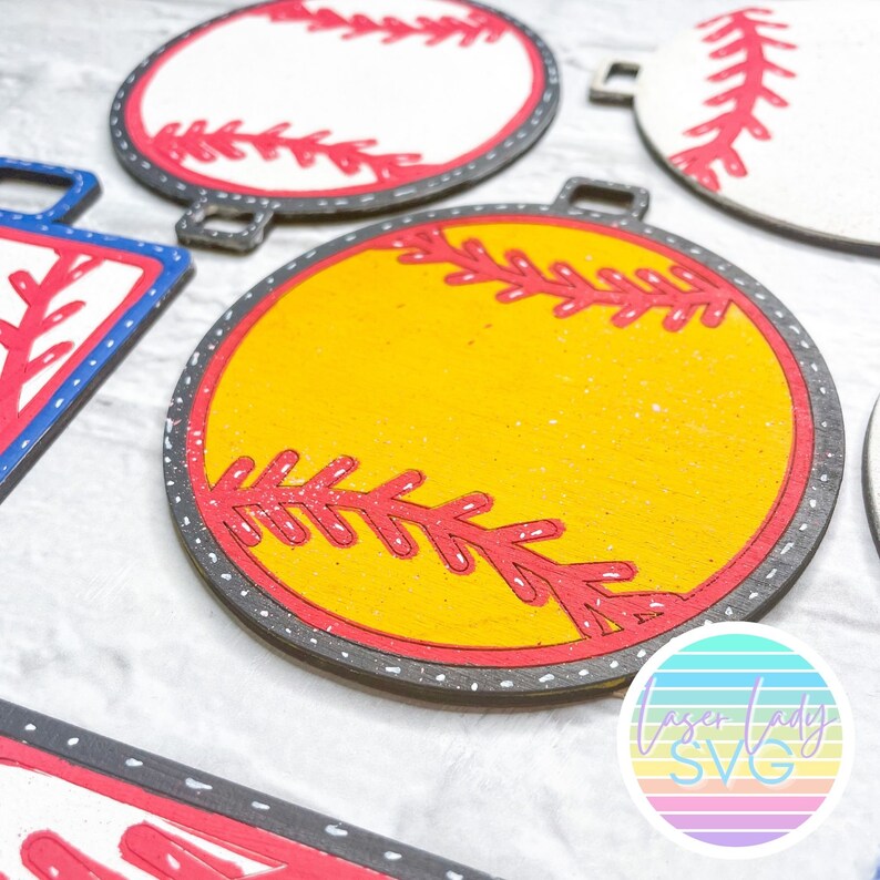 Baseball Bag Tag SVG, Baseball Svg Laser File for Glowforge, Baseball ...