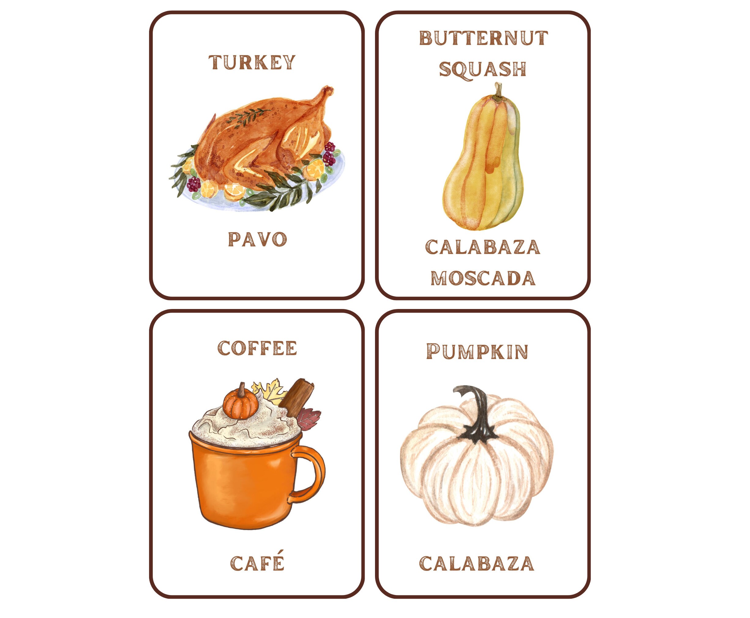 Happy Fall Y'all English/spanish Flashcards, Homeschooling, Learning ...