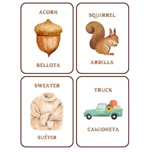 Happy Fall Y'all English/spanish Flashcards, Homeschooling, Learning ...