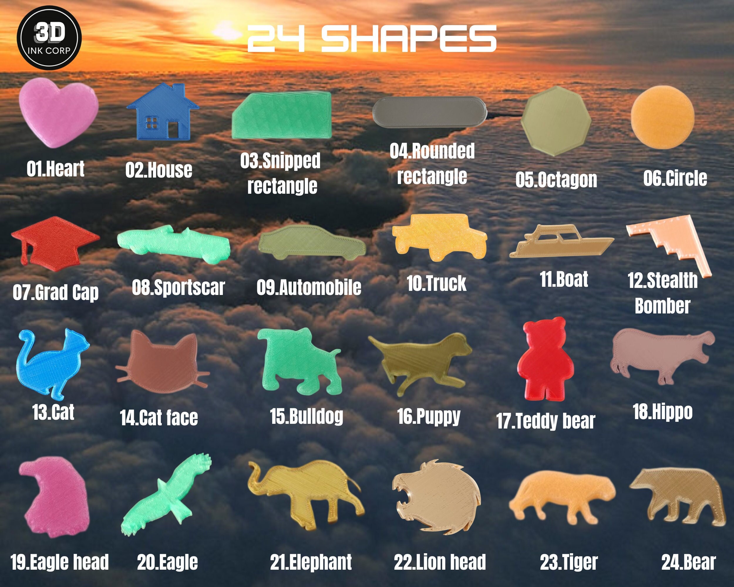 Custom 3D Printed Luggage Tags - Etsy