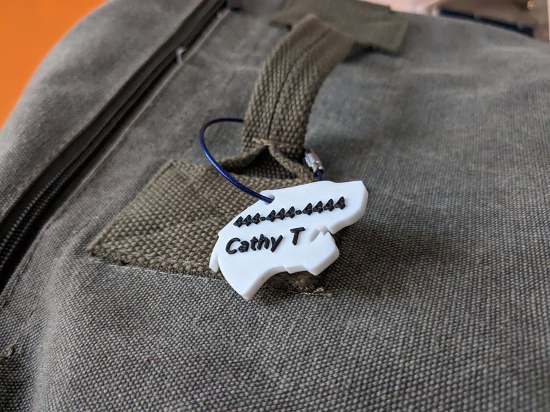 Custom 3D Printed Luggage Tags - Etsy