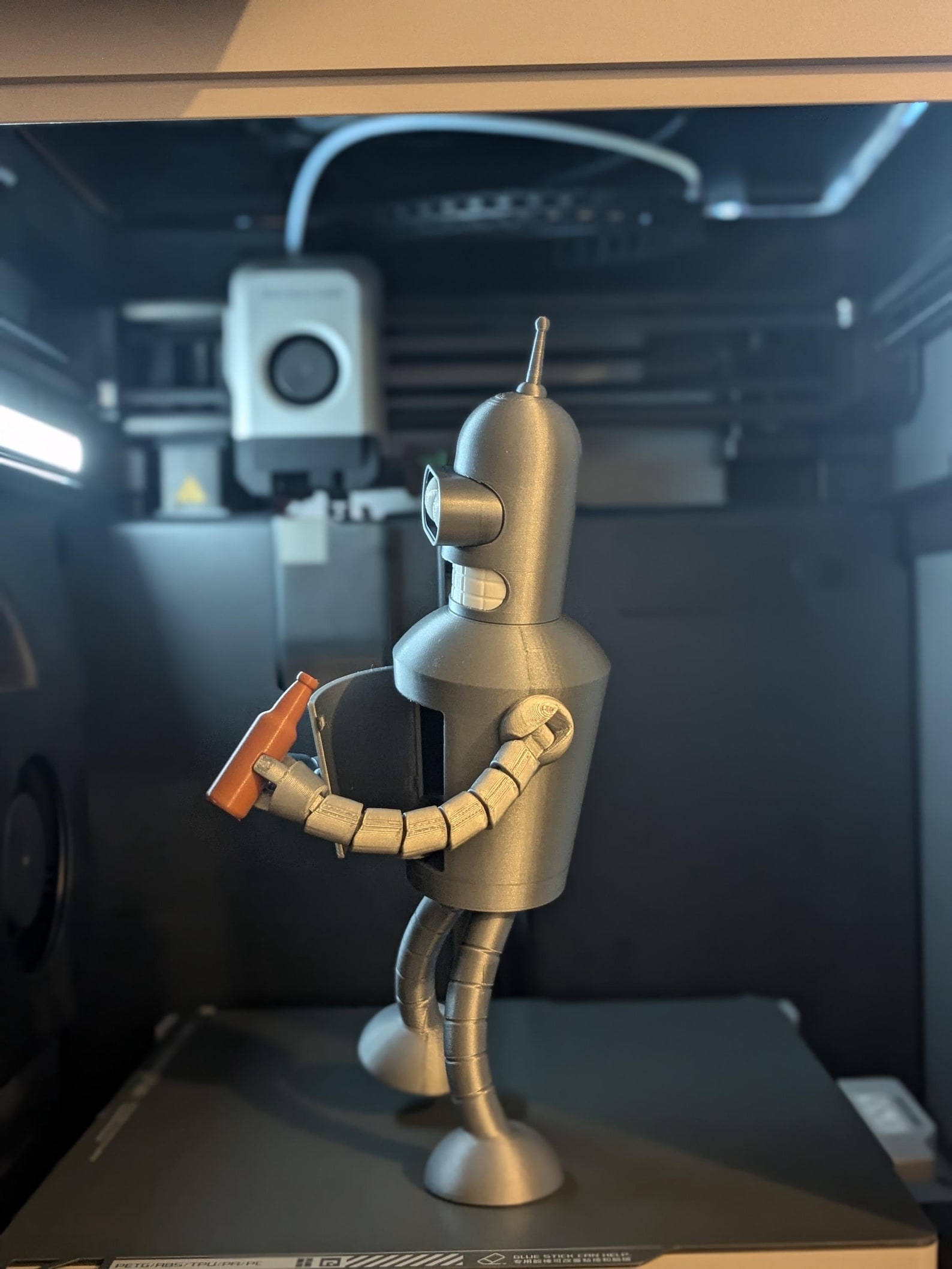 Bender Figure – 3D Printed Robot Statue, Futurama Collectible Desk ...