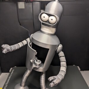 Bender Figure – 3D Printed Robot Statue, Futurama Collectible Desk ...