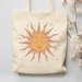 Boho Sun Tote Bag, Sun Tote Bag, Summer Gift, Celestial Sun Canvas Tote ...