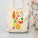 Retro Fruits Tote Bag, Fruit Lover Tote Bag, Fruit Lover Grocery Bag ...