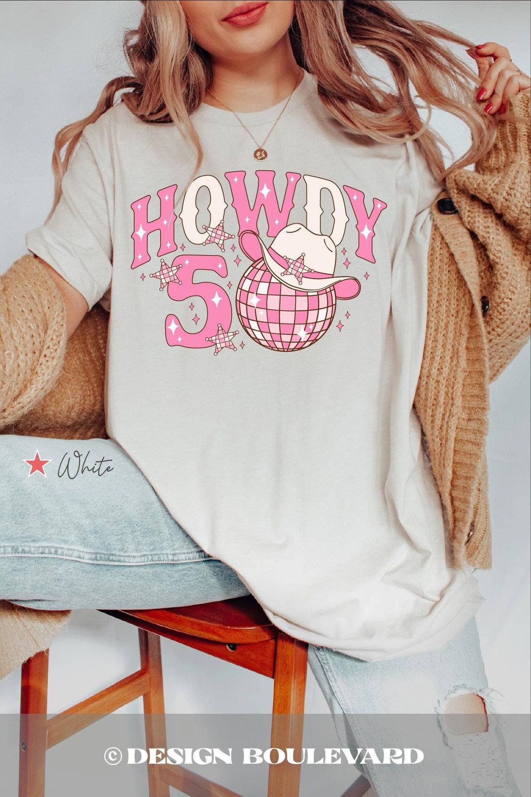Howdy 50 Shirt, 50th Birthday T Shirt, 50th Birthday Gift, Cowgirl ...