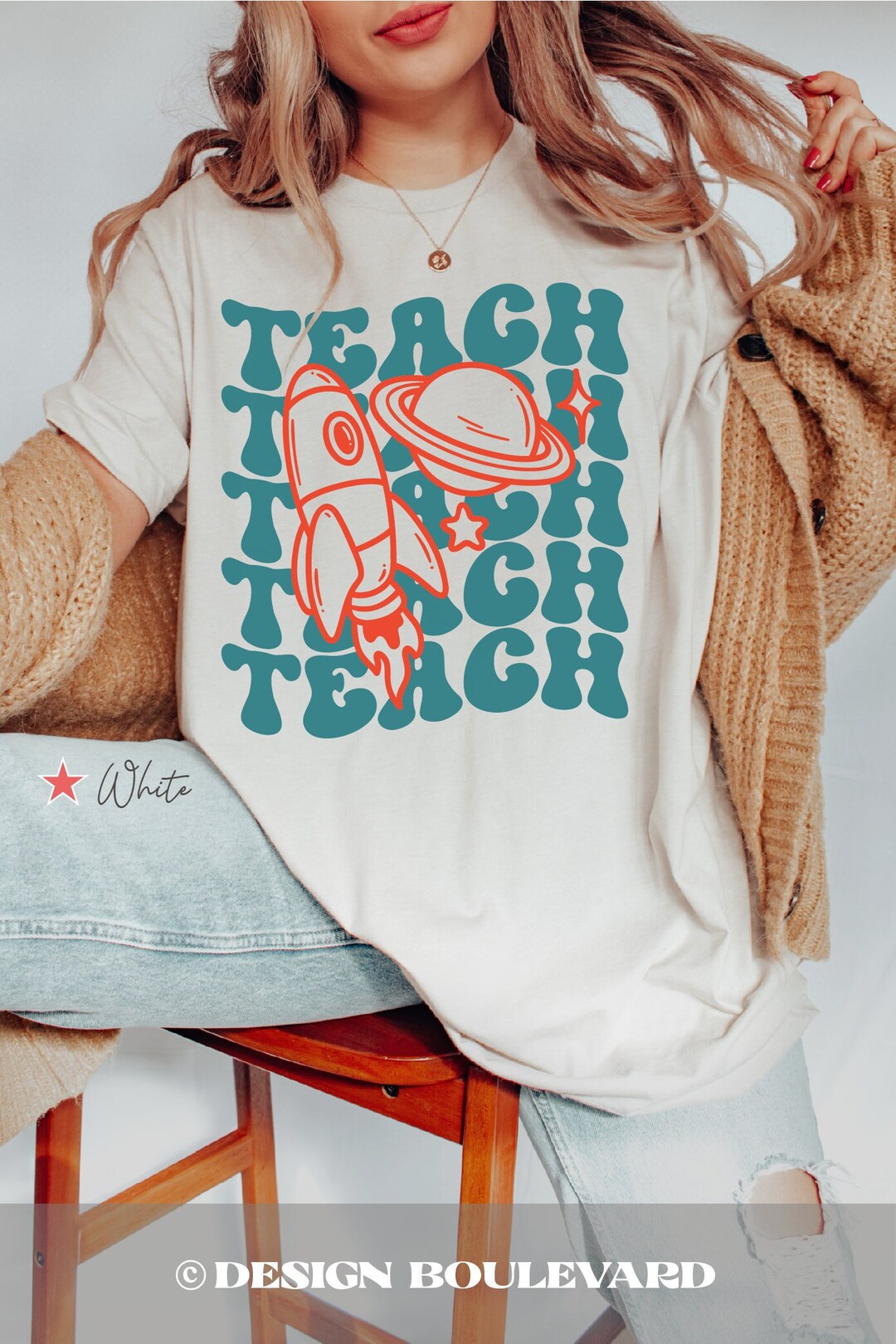 Teacher Space Shirt, Teacher Rocket T Shirt, New Teacher Gift, Planet ...