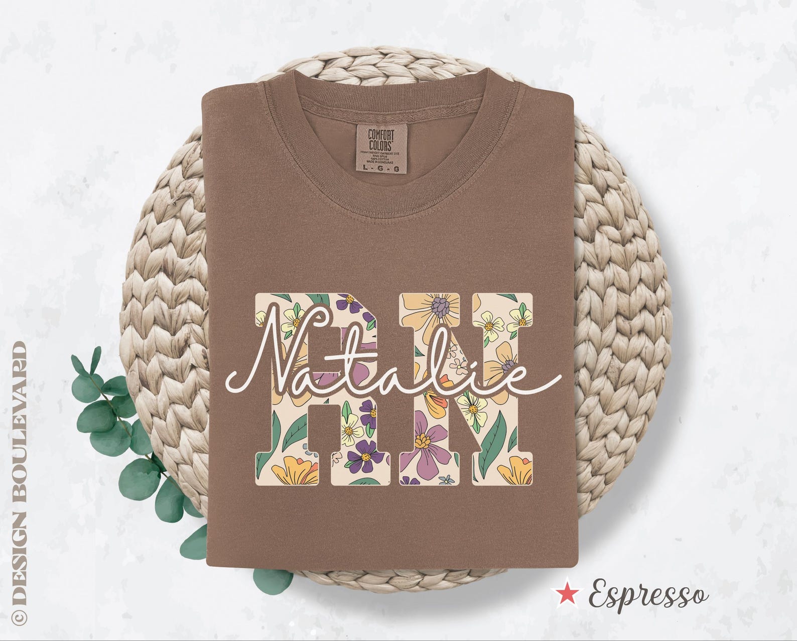 Comfort Colors® Custom RN Shirt, Customized RN T Shirt, Custom RN Gift ...