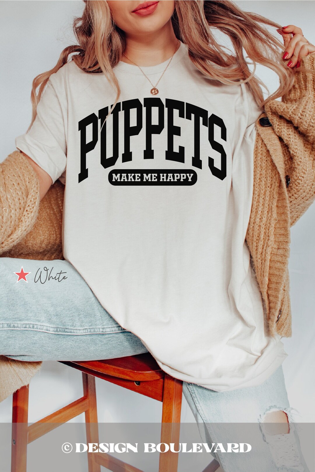 Puppets Make Me Happy Shirt, Puppet Lover T Shirt, Puppeteer Gift ...