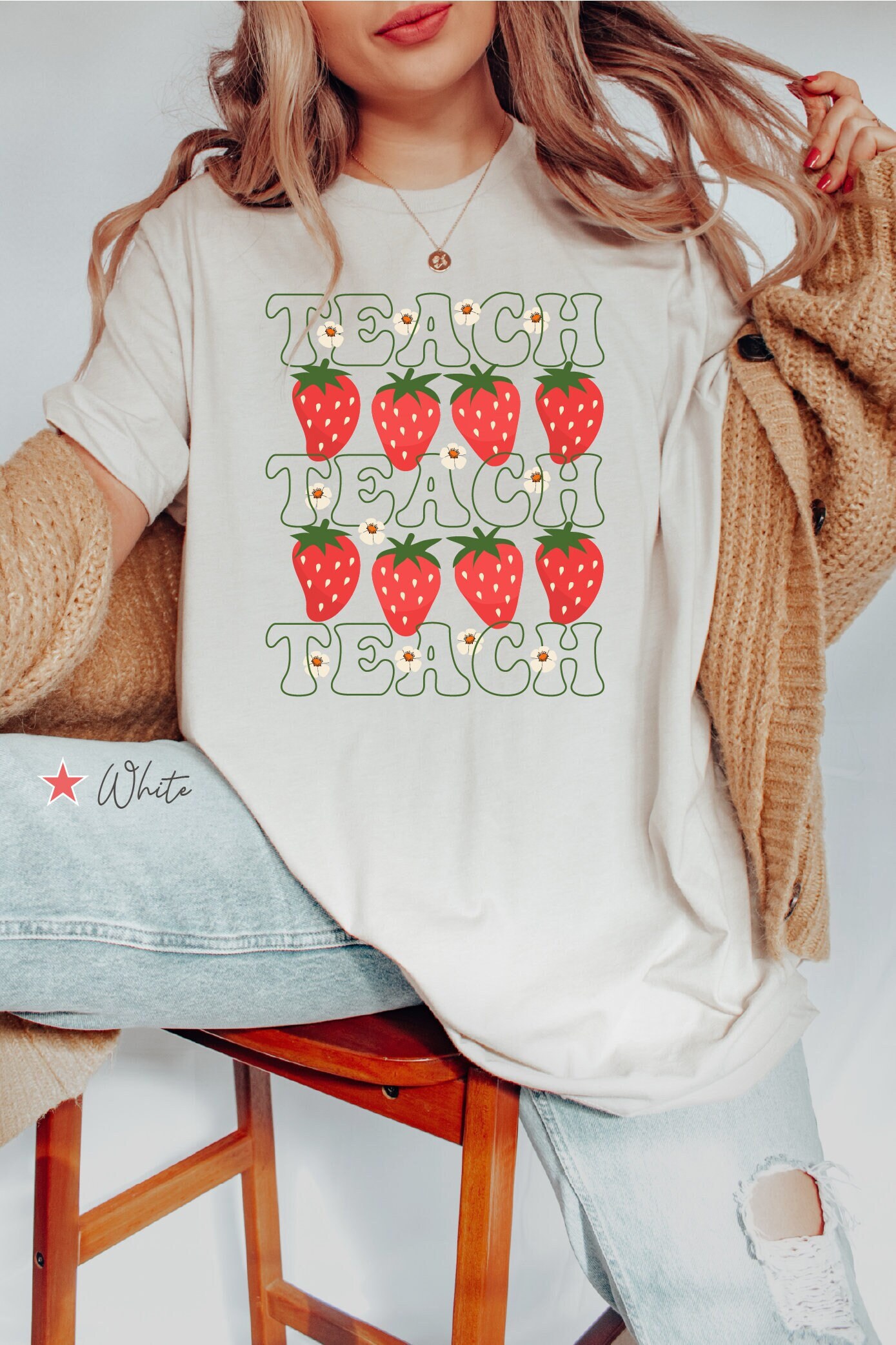 Strawberry Teacher Shirt, Strawberry Lover Teacher Tshirt, Strawberry ...