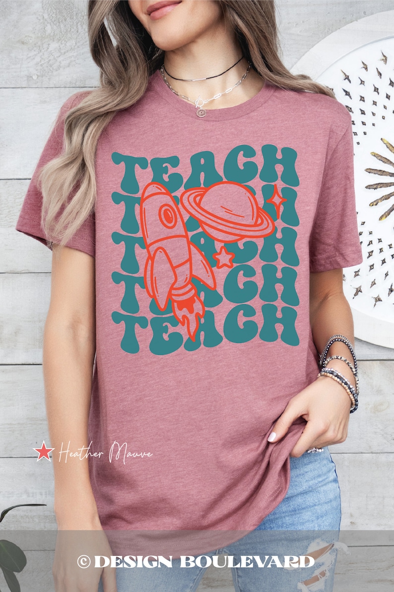 Teacher Space Shirt, Teacher Rocket T Shirt, New Teacher Gift, Planet ...