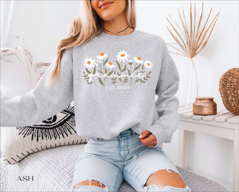 Custom Grammie Sweatshirt, Grammie Gift, Personalized Grammie Sweater ...