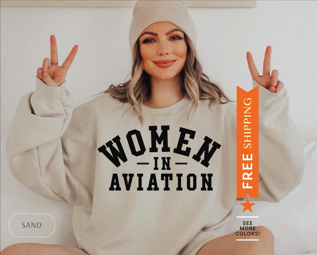 Women in Aviation Sweatshirt, Pilot Sweater, Pilot Gift, Flight ...