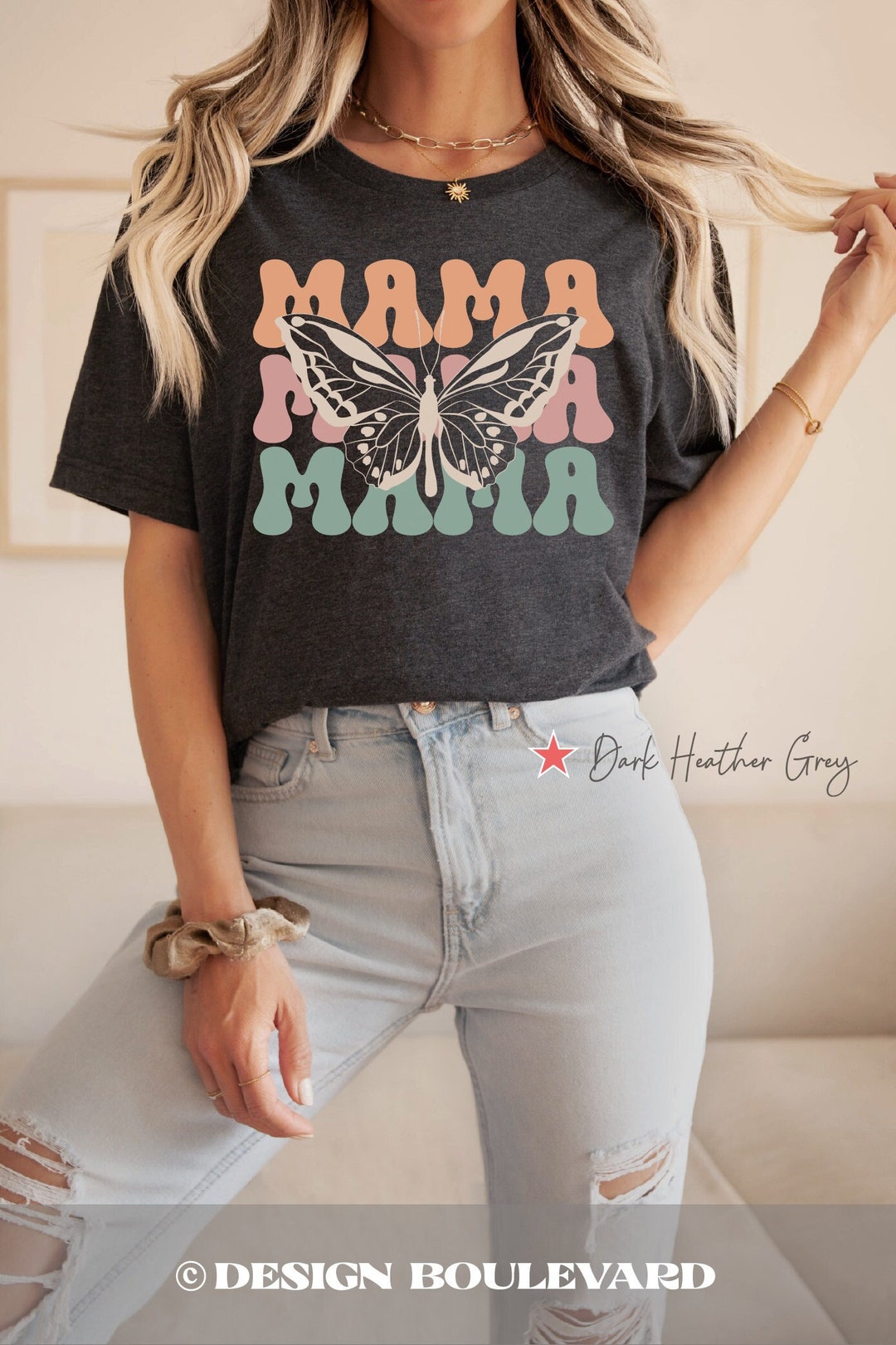 Mama Butterfly Shirt, Mom Butterfly T Shirt, New Mom Gift, Mama Monarch ...