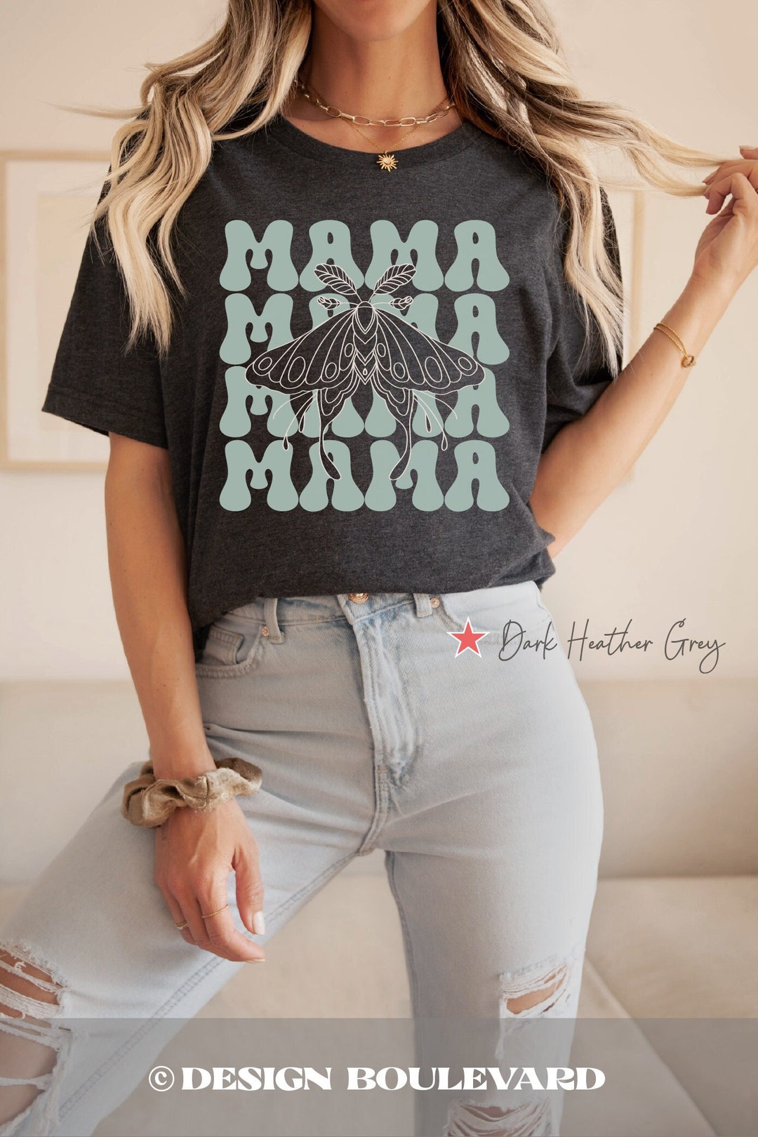 Mama Moth Shirt, Mom Butterfly T Shirt, New Mom Gift, Luna Moth Shirt ...