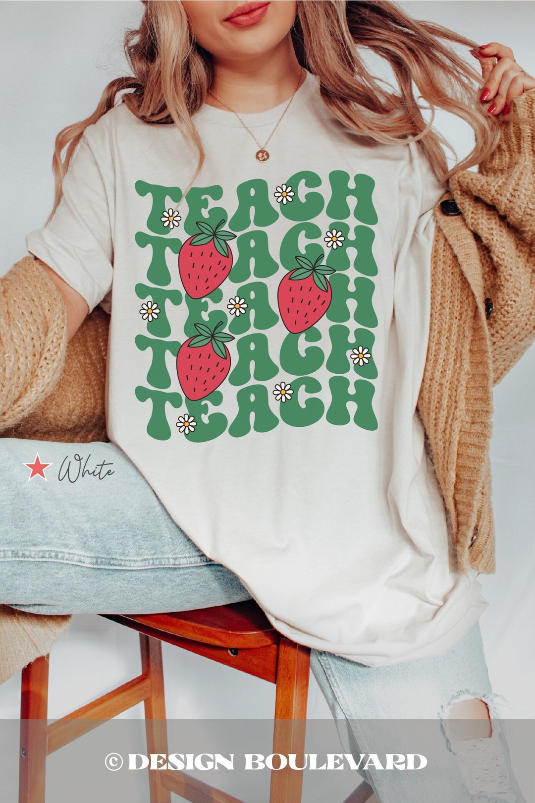 Teacher Strawberry Daisy Shirt, Teacher Strawberry T Shirt, New Teacher ...