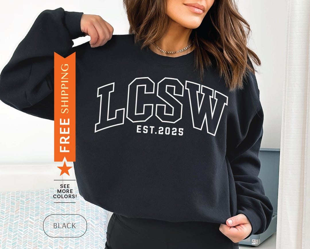 Custom LCSW Sweatshirt, Customized LCSW Sweater, LCSW Gift ...