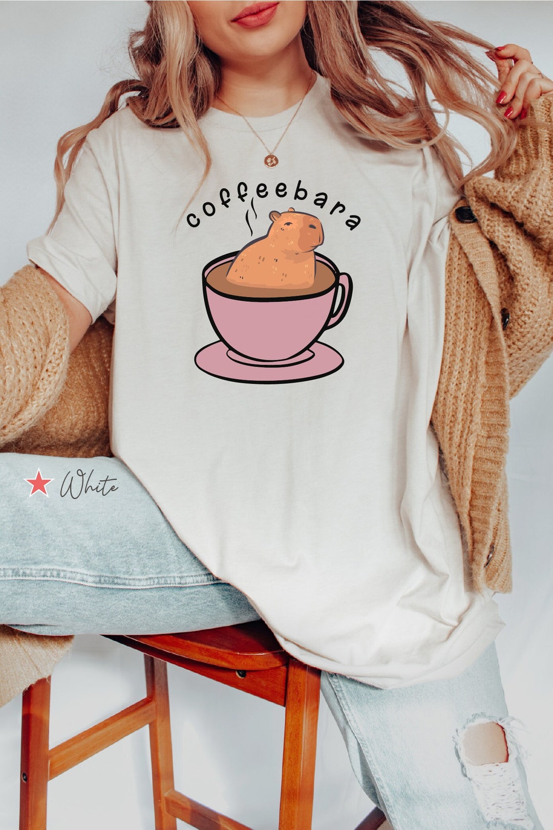 Capybara Shirt, Funny Capybara T Shirt, Capybara Lover Gift, Coffeebara ...