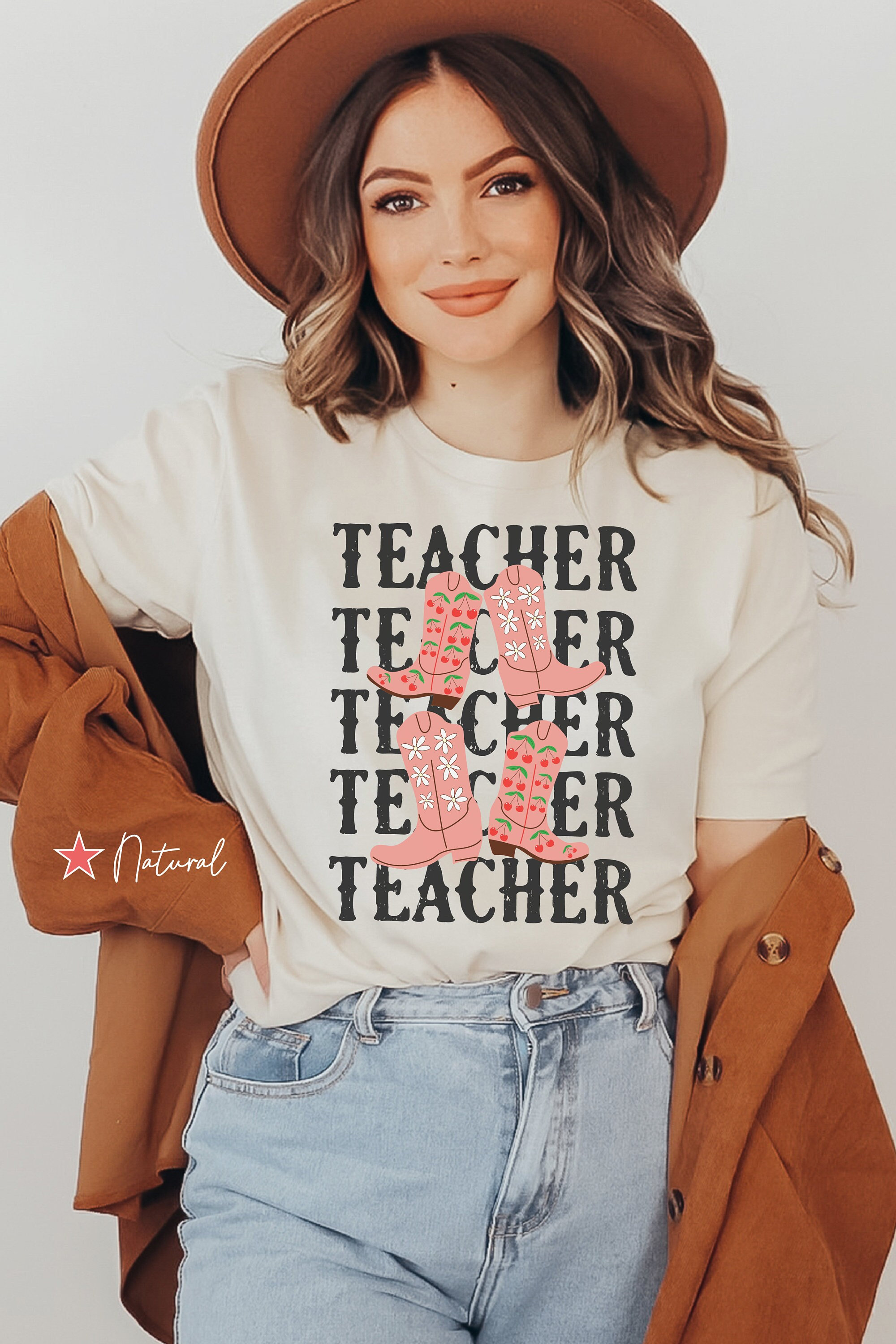 Teacher Cowgirl Boots Shirt, Teacher Western Tshirt, Teacher Day Gift ...