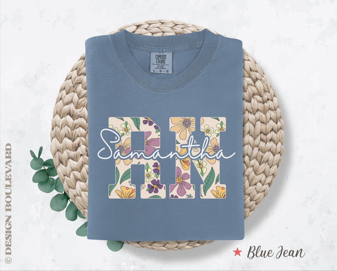 Comfort Colors® Custom RN Shirt, Customized RN T Shirt, Custom RN Gift ...