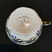 Royal Chelsea Tea Cup and Saucer - Handpainted Gold Ribbons and Blue ...