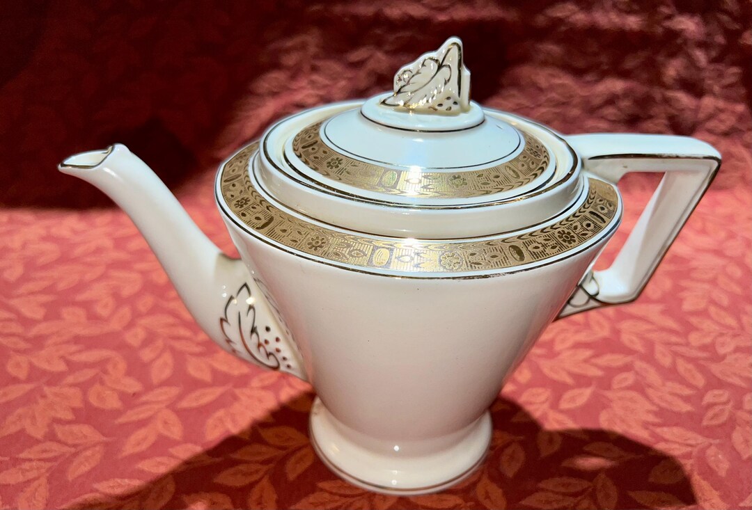 Burleigh Ware Art Deco Tea Pot Zenith Pattern, Made in England - Etsy