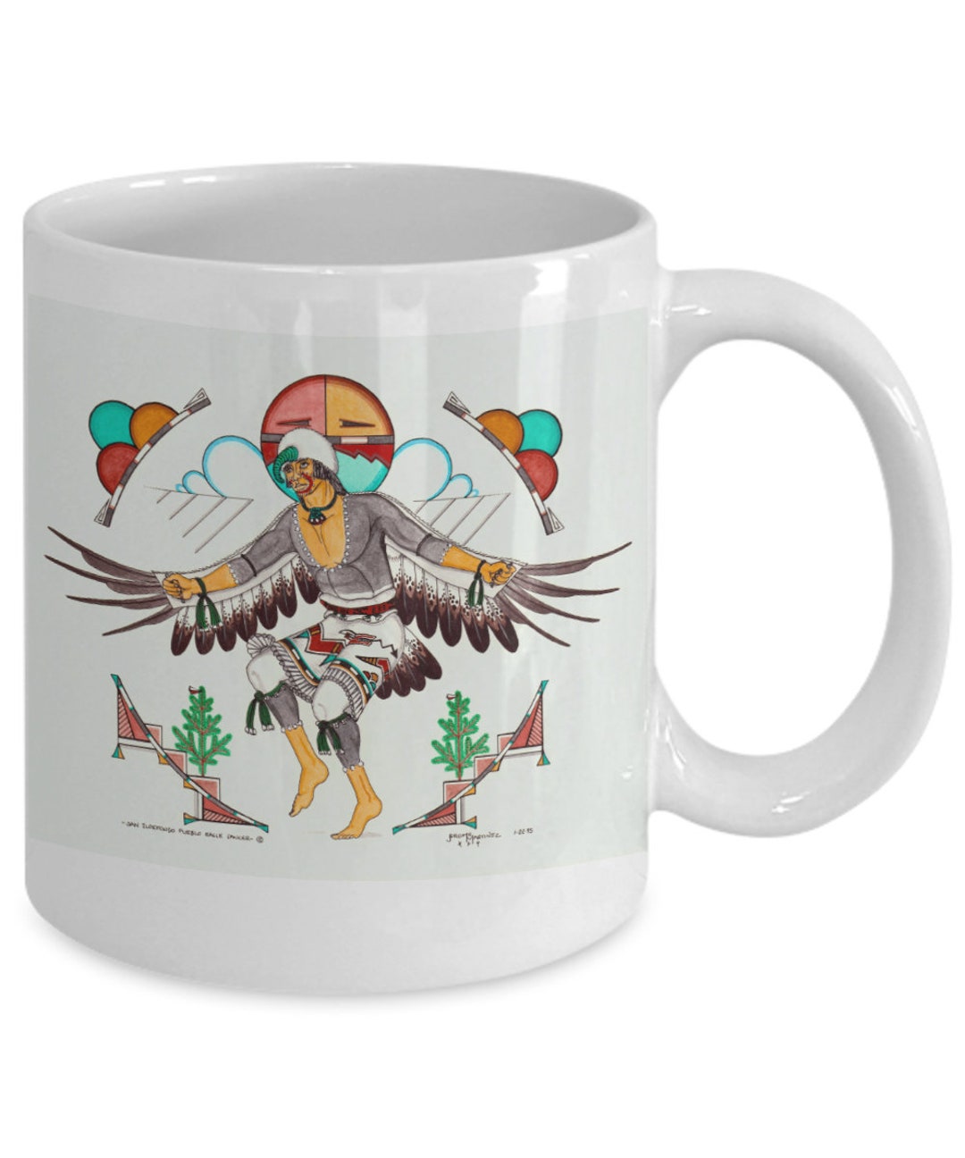Pueblo Eagle Dancer, Native Cup Designs, San Ildefonso Pueblo, Native ...