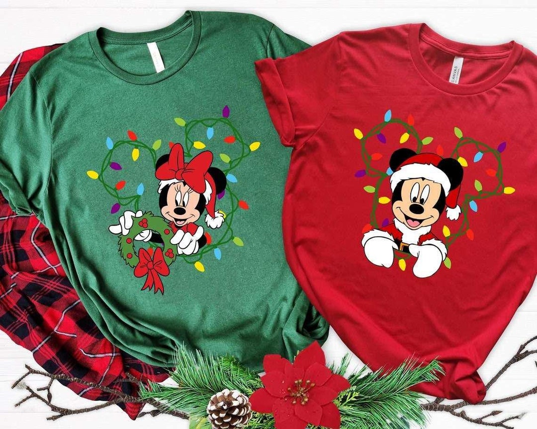 Retro Mickey and Friends Christmas Light Shirt, Very Merry Christmas ...