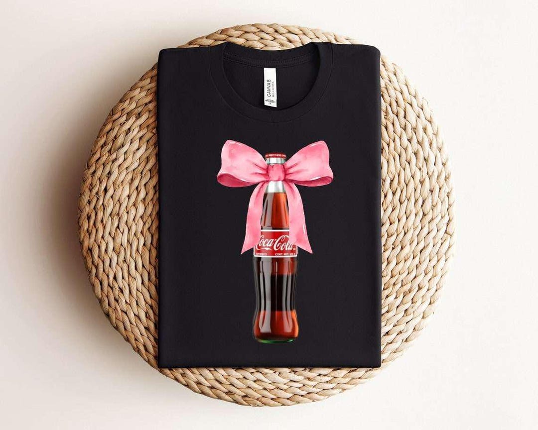 Coca Cola Pink Bow Sweatshirt, Coca Cola Crewneck, Coke Lover, Trendy ...