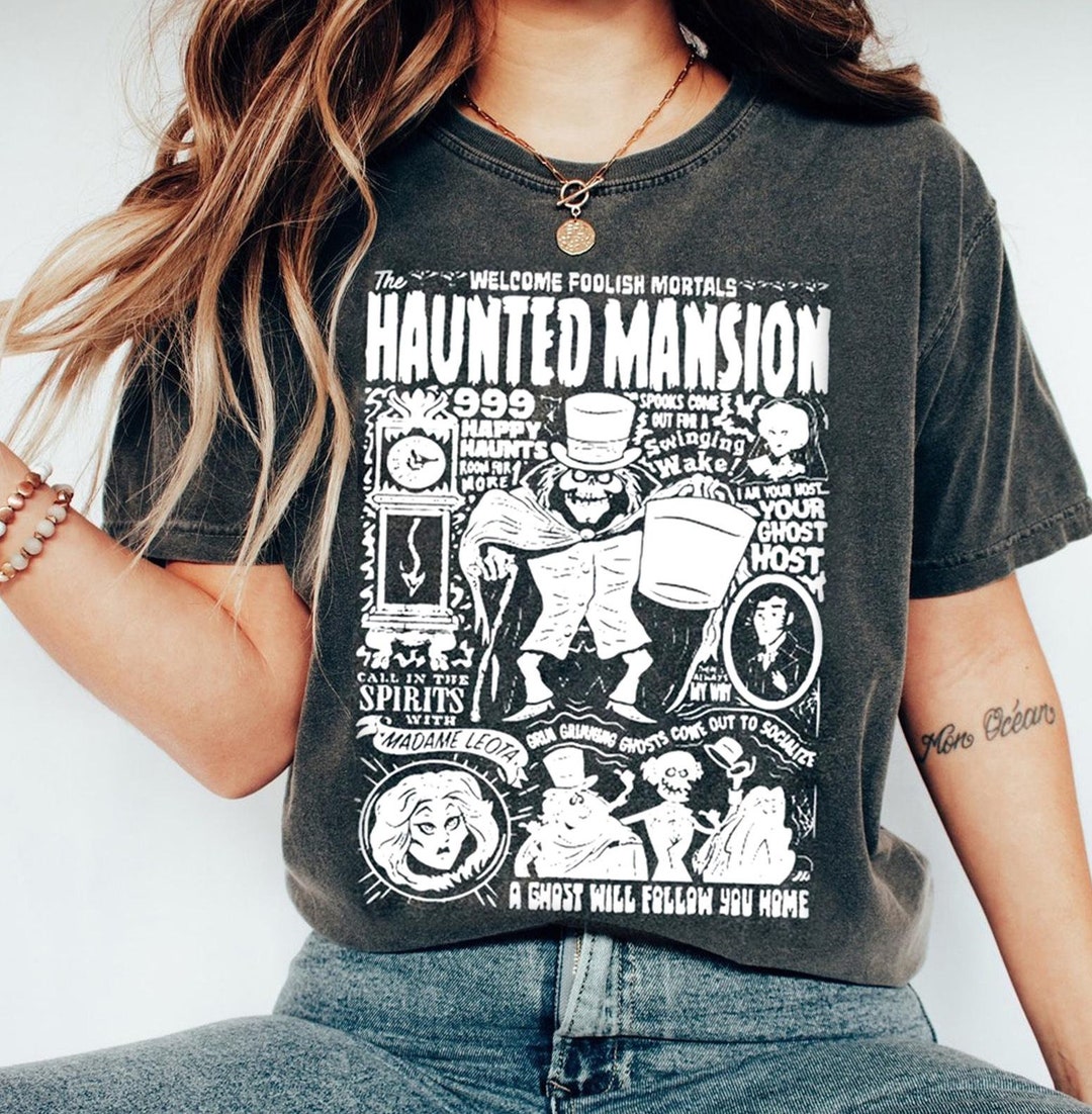 Retro the Haunted Mansion Shirt, Hatbox Ghost Shirt, Disney Halloween Shirt, Halloween Party ...