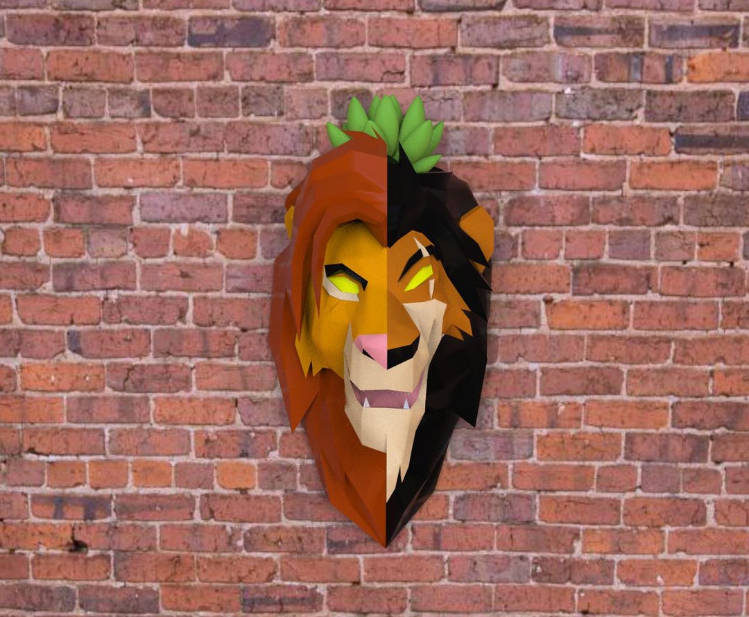 Simba-scar Wall Pot - Lion King - Etsy