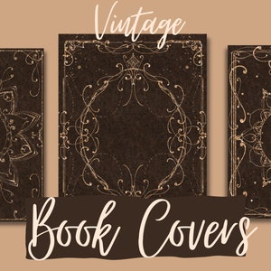 Vintage Book Cover Overlays, Printable File, Clip Art Images ...