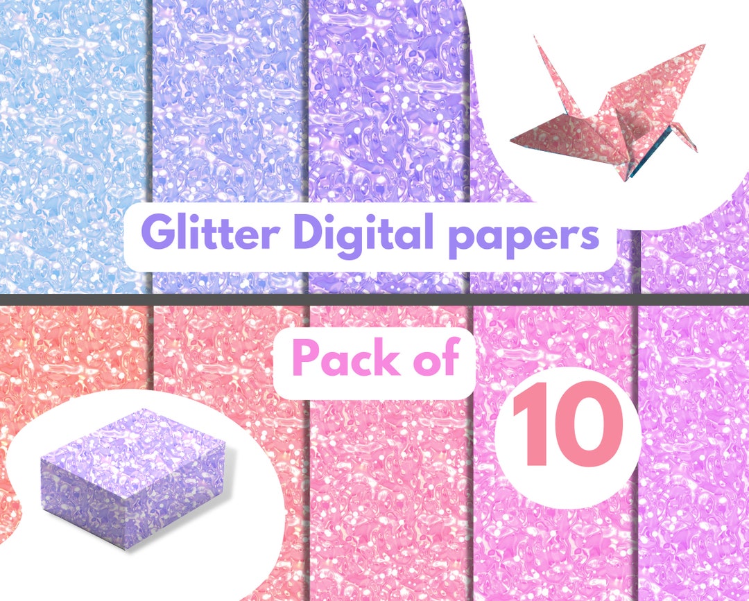 Art and Craft Printable Glitter Papers Crafting - Etsy