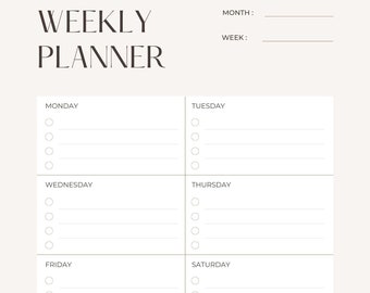 Weekly Digital Planner - Etsy