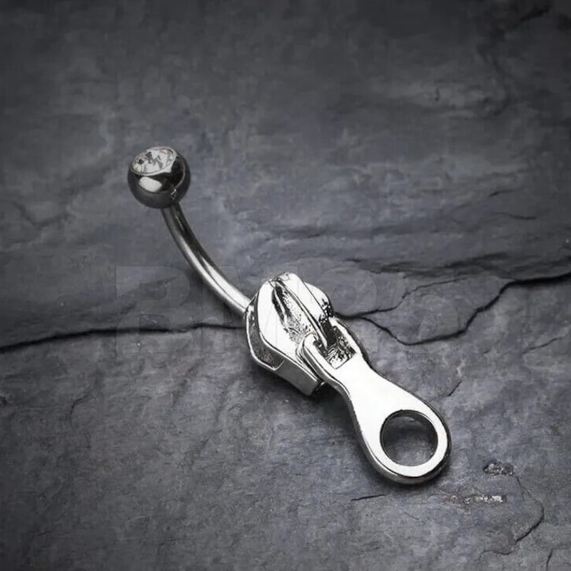 Key Belly Ring - Etsy
