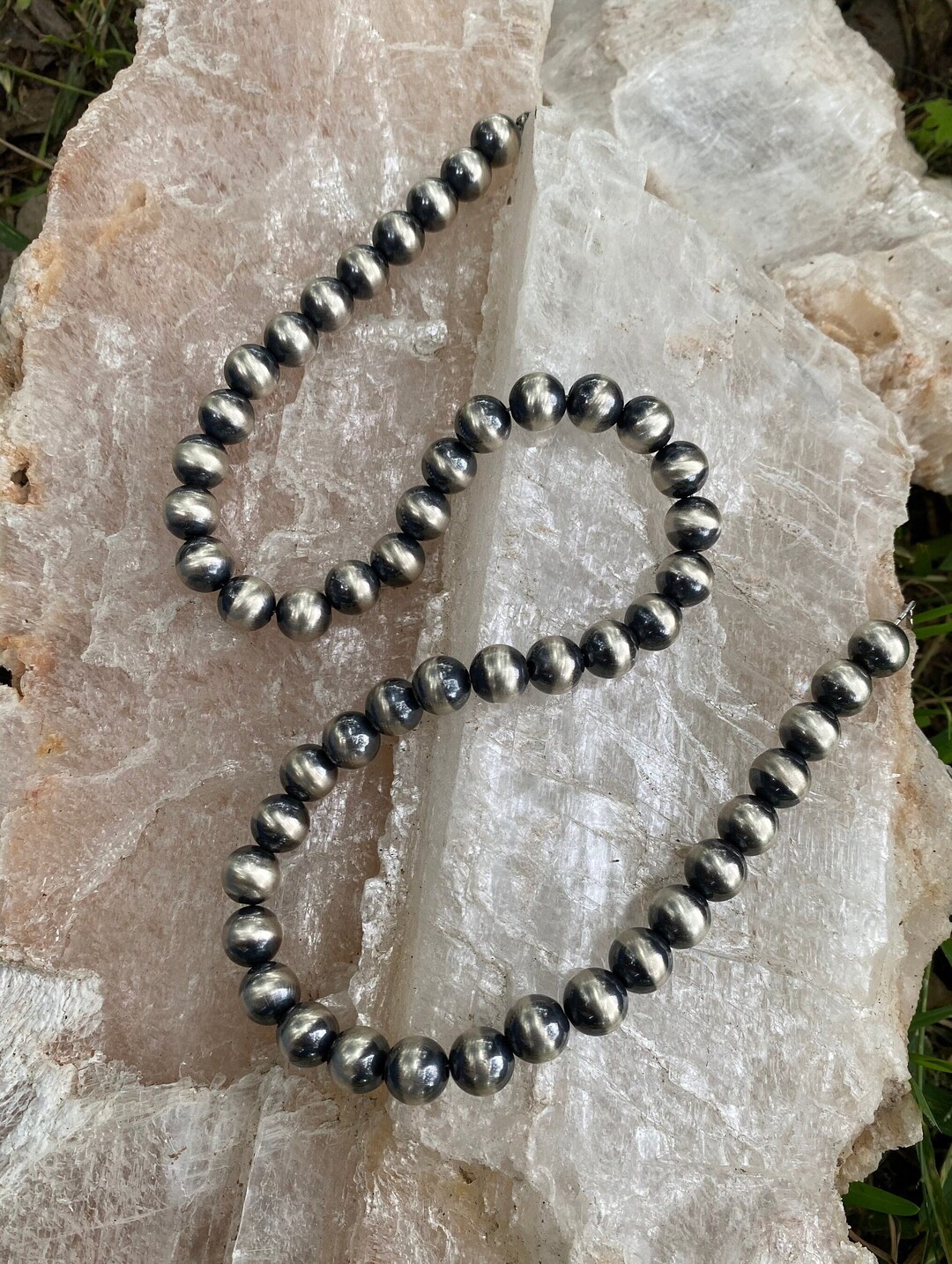 10mm .925 Sterling Silver Navajo Pearl Necklace - 18, 20 Inch - Etsy