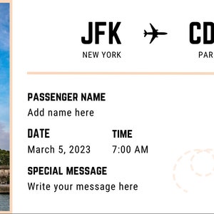 Boarding Pass Template PDF/ Printable Template - Etsy