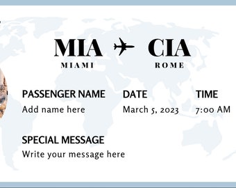 Boarding Pass Template PDF/ Printable Template - Etsy