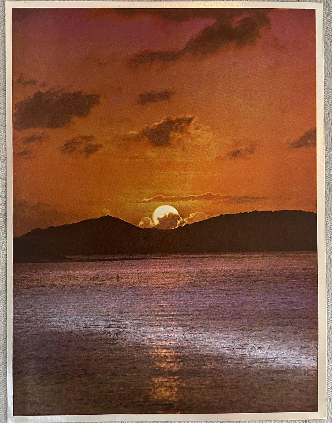 Dufex Print, Picture, Lake, Ocean, Sunset, Vintage, Collector, Sea ...