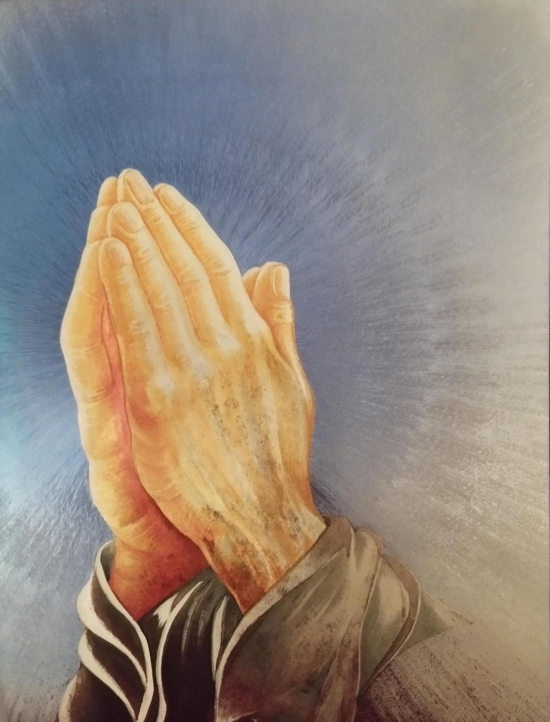 Dufex Print, Picture, Praying Hands, Vintage, Collector, Sea Christmas ...