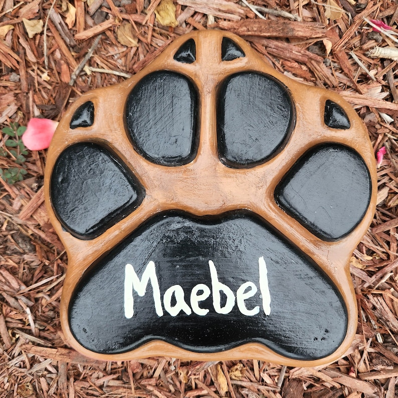 Paw Paver Small - Concrete Stepping Stone - Etsy