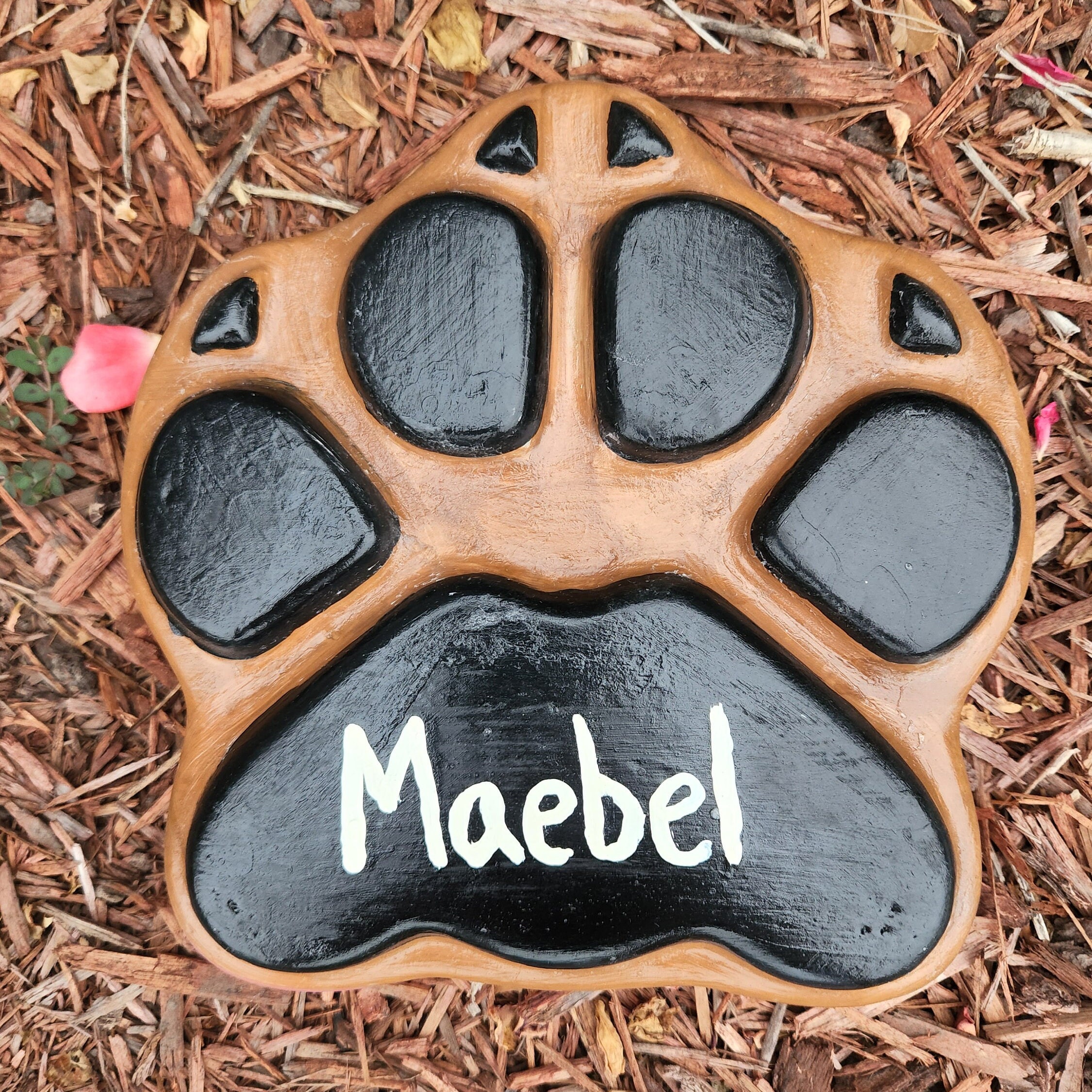 Stepping Stone Large Paw 12x12 Head Stone Dog Paw Gravestone Paw Garden ...