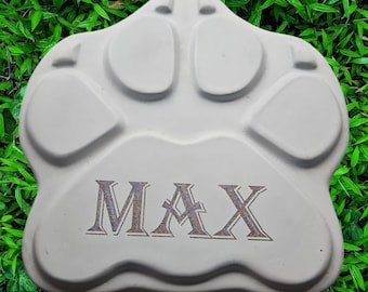 Stepping Stone Large Paw 12x12 Head Stone Dog Paw Gravestone Paw Garden ...