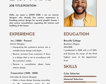 RESUME TEMPLATE - Etsy