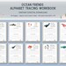 Ocean Friends Alphabet Tracing Sheets, Digital Download, Neutral ...